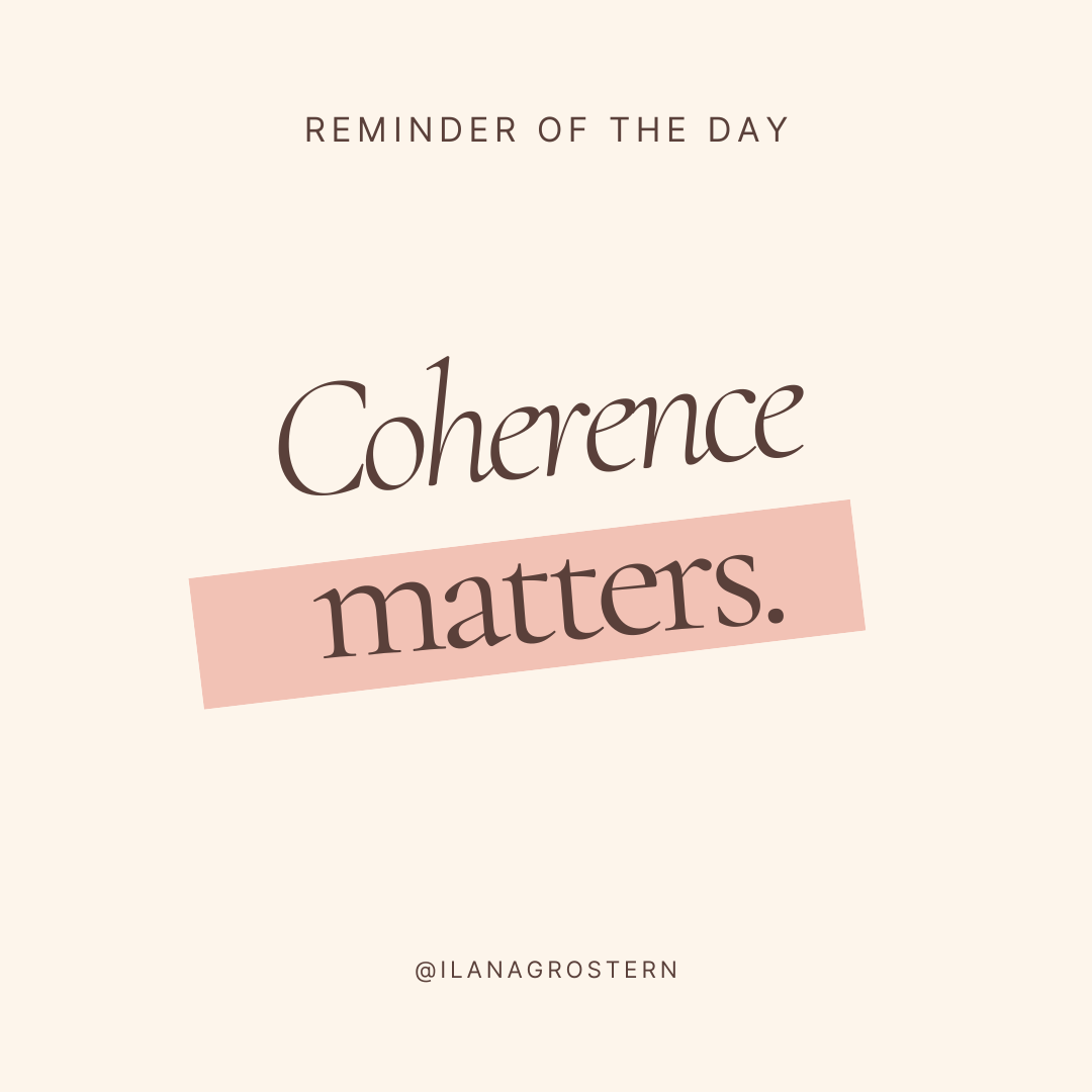 Coherence Matters – Ilana Grostern Coaching